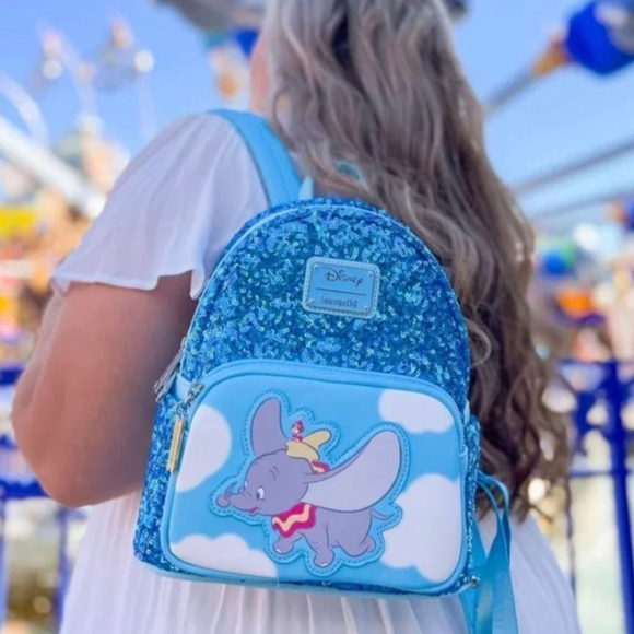 Loungefly | Bags | Dumbo Sequin Exclusive Loungefly Mini Backpack Nwt ...